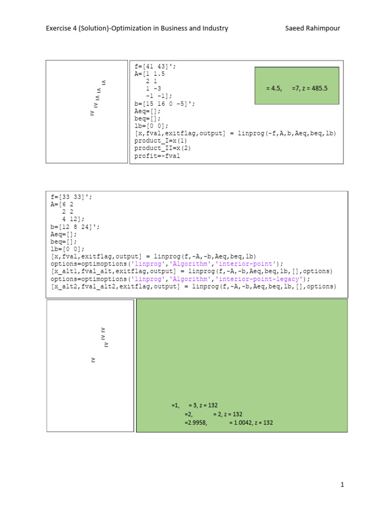 Business Optimization Solutions Explained | PDF | Mathematical ...