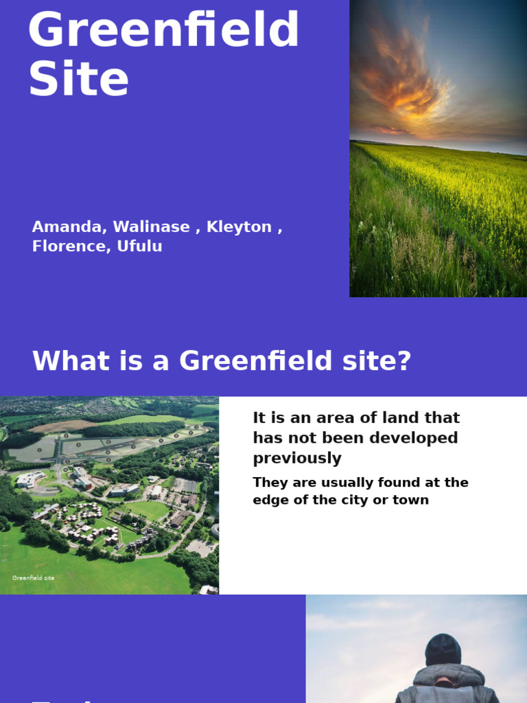 Greenfield Site Overview: Pros and Cons | PDF