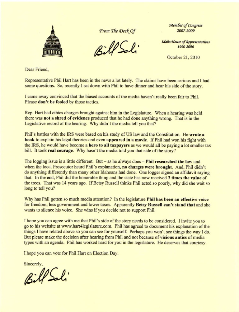 Sali Letter | PDF | Law