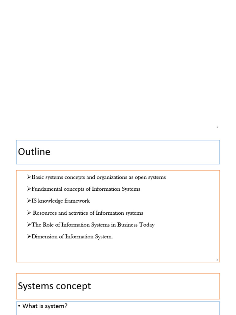 Fundamental Concepts of Information Systems | PDF | System | Information