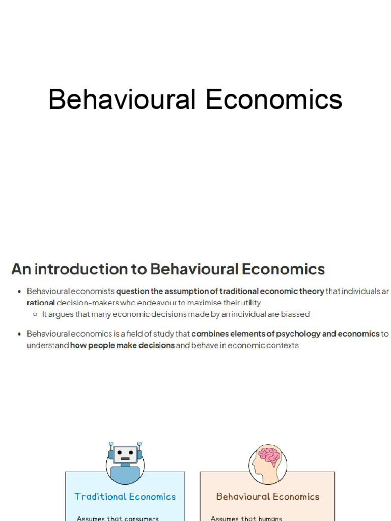 Behavioural Economics | PDF
