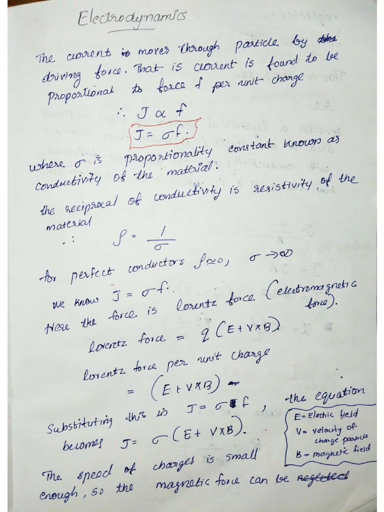 Electrodynamics | PDF