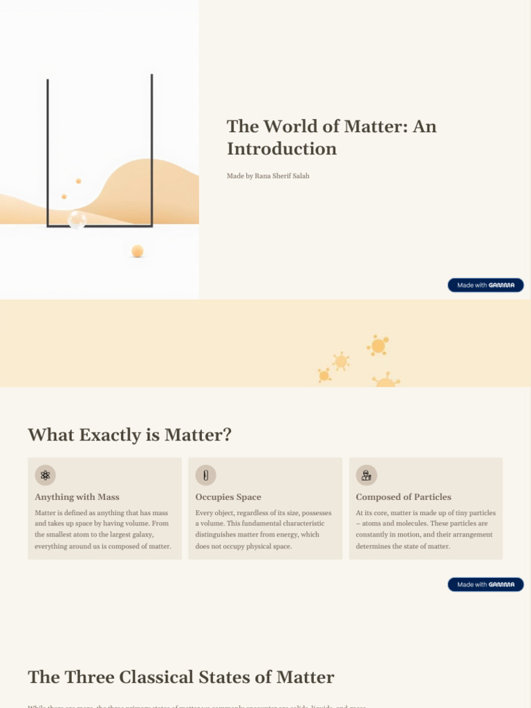 Introduction to Matter Basics | PDF | Matter | Density