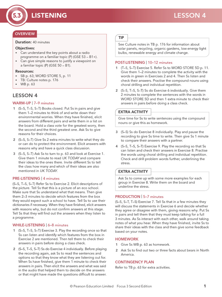 Choral Drilling in Eco School Lesson | PDF