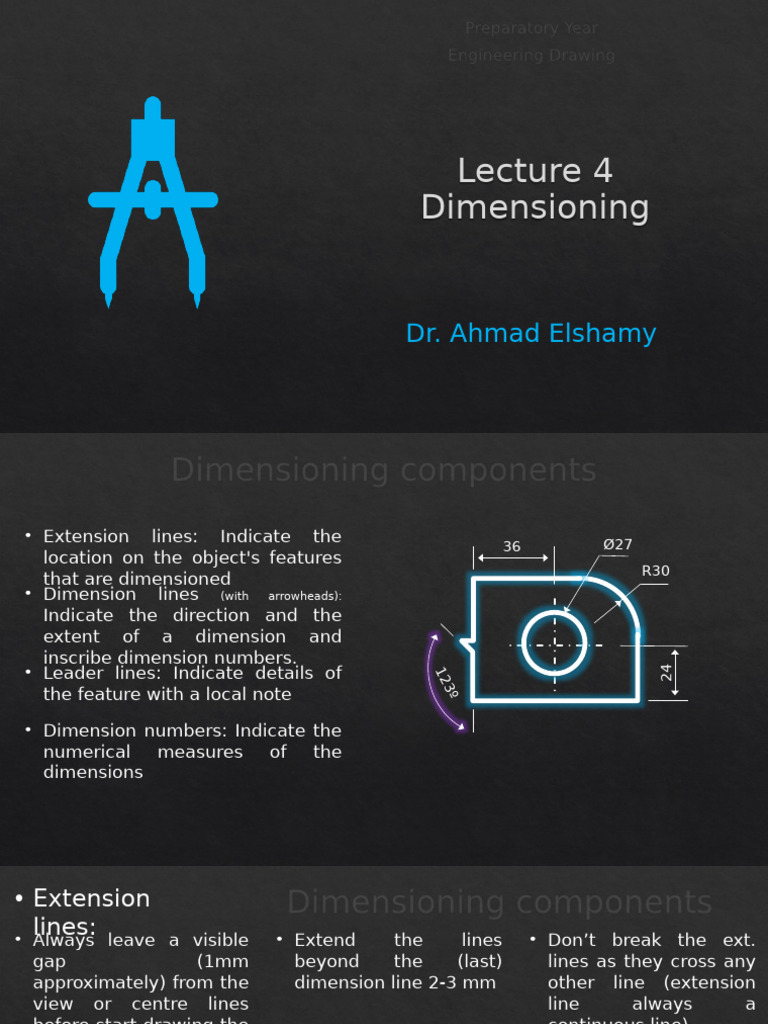 Dimensioning Techniques in Engineering Drawing | PDF | Geometry