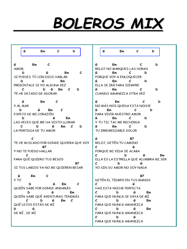 Boleros Mix | PDF