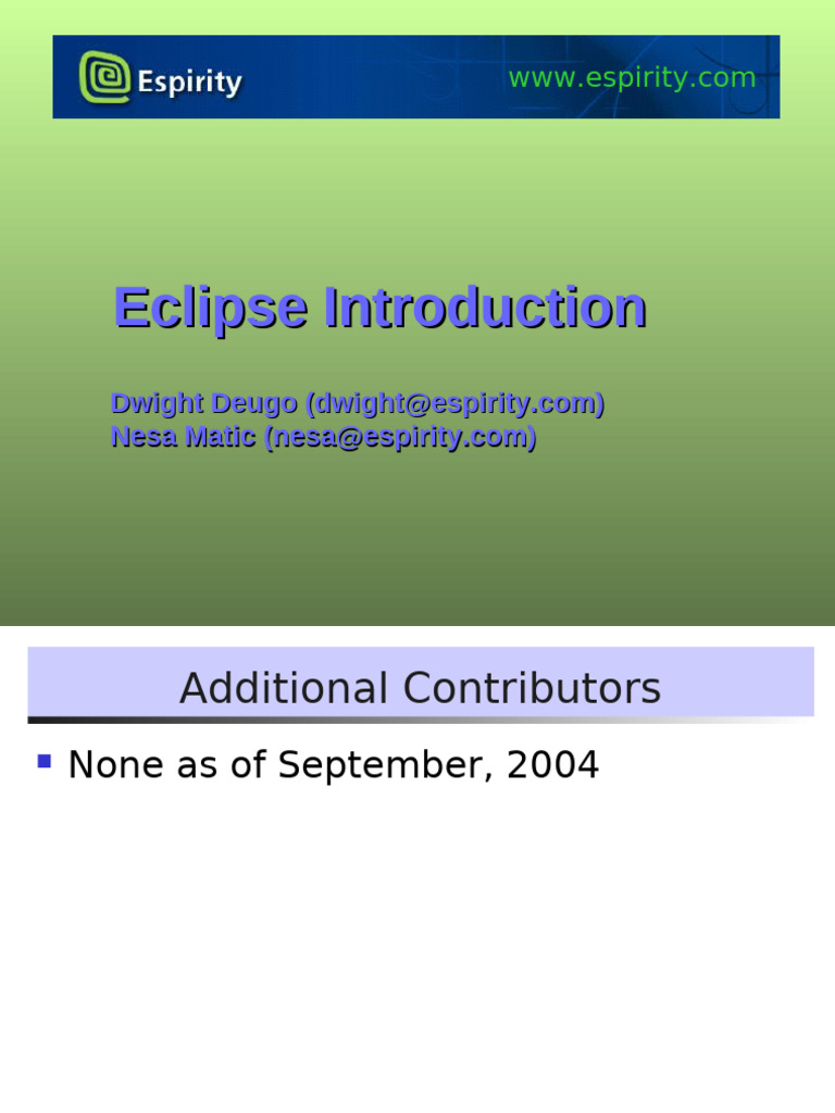 Eclipse Introduction How To Install Eclipse | PDF | Eclipse (Software) | Java (Software Platform)
