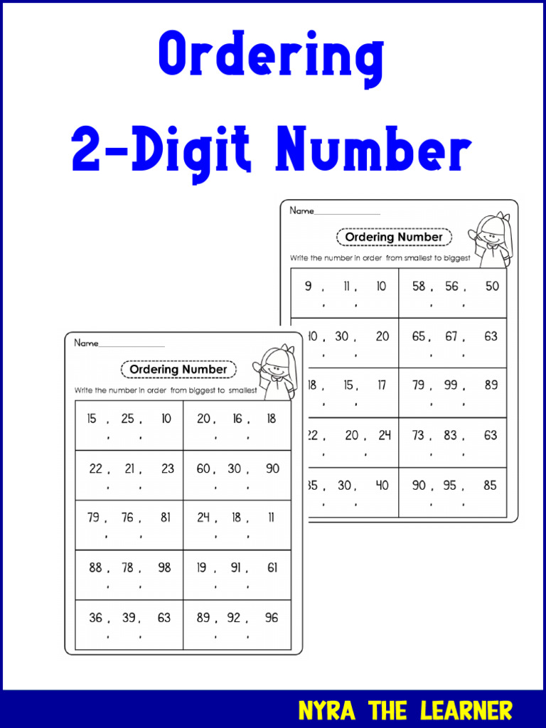 Ordering 2-Digit Number | PDF
