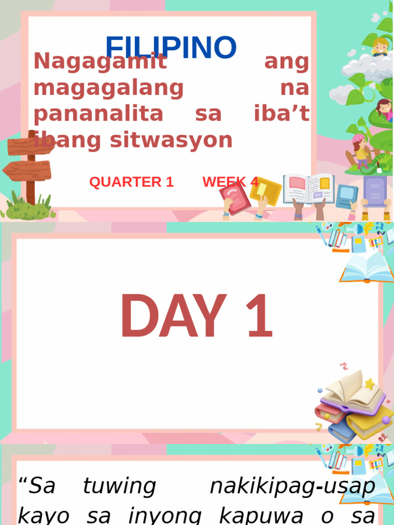 GR 6 Fil. WK 4 QTR 1 | PDF