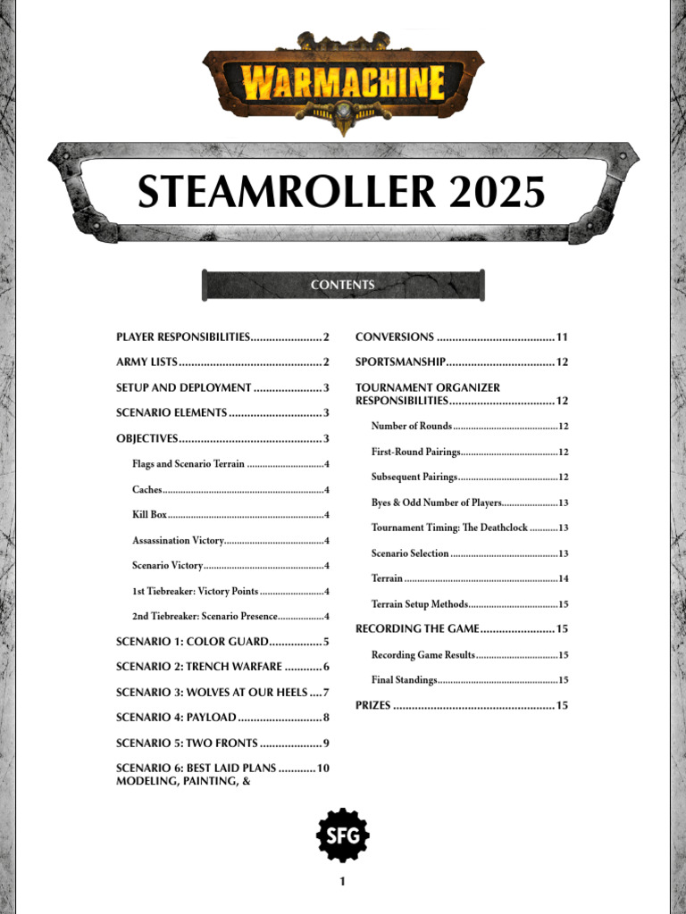 Steamroller 2025 Tournament Guide | PDF