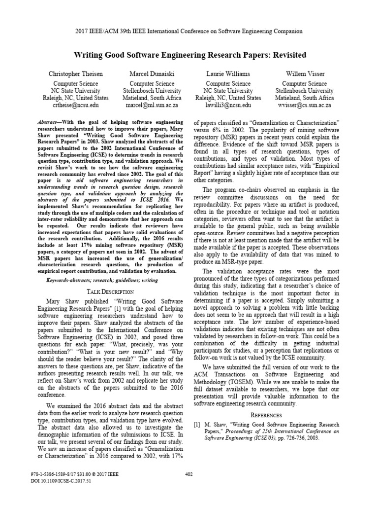 Trends in Software Engineering Papers | PDF | Software Engineering ...