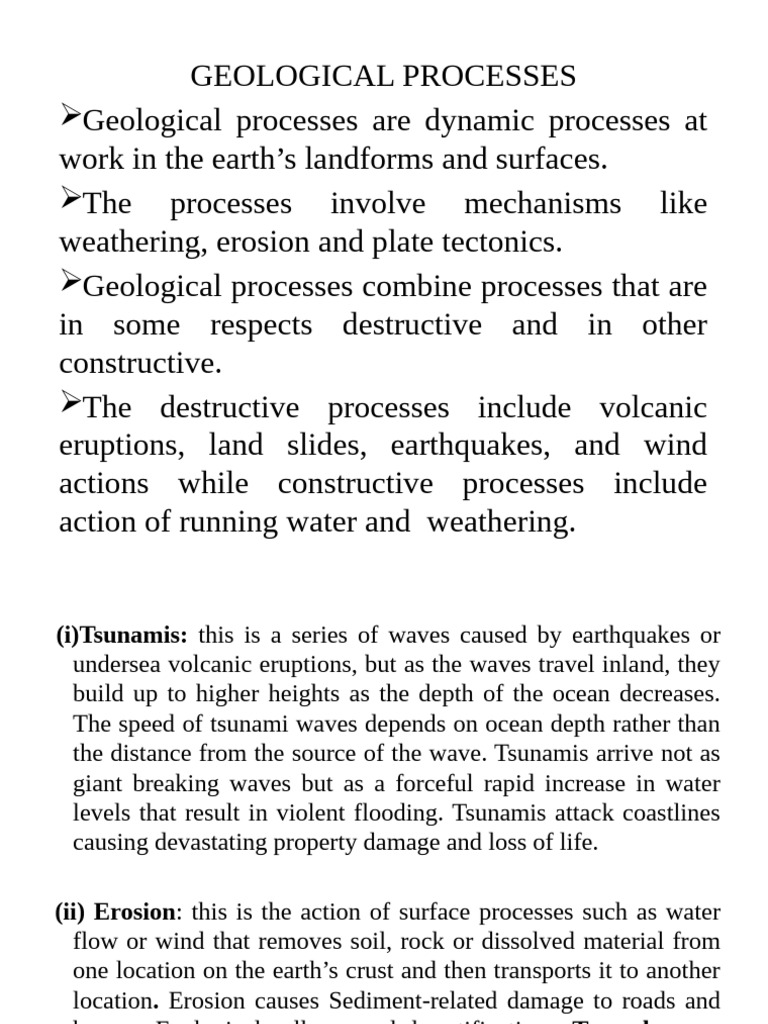 Understanding Geological Processes and Erosion | PDF | Erosion | Weathering