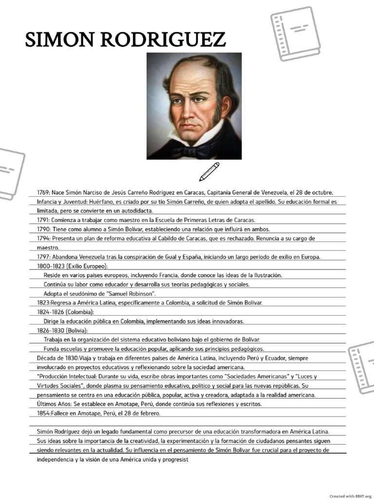 Biografia Simon Rodriguez | PDF