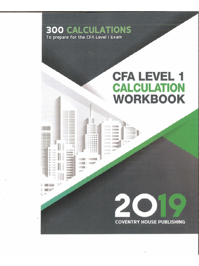 CFA Level 1 Calculation Workbook | PDF