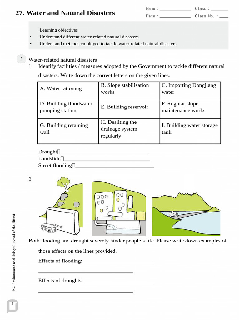 P6-27_Water and Natural Disasters_WS_SC | PDF | Flood | Environmental ...