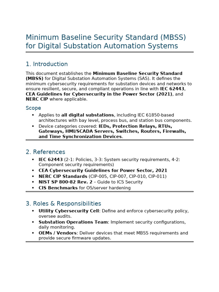 Digital Substation Mbss | PDF | Access Control | Computer Network