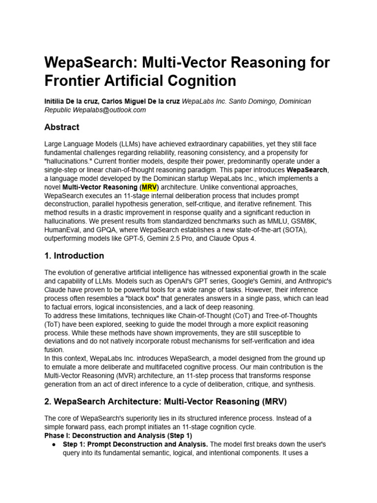 WepaSearch Scientific Paper - A Multi-Vector Reason... | PDF ...