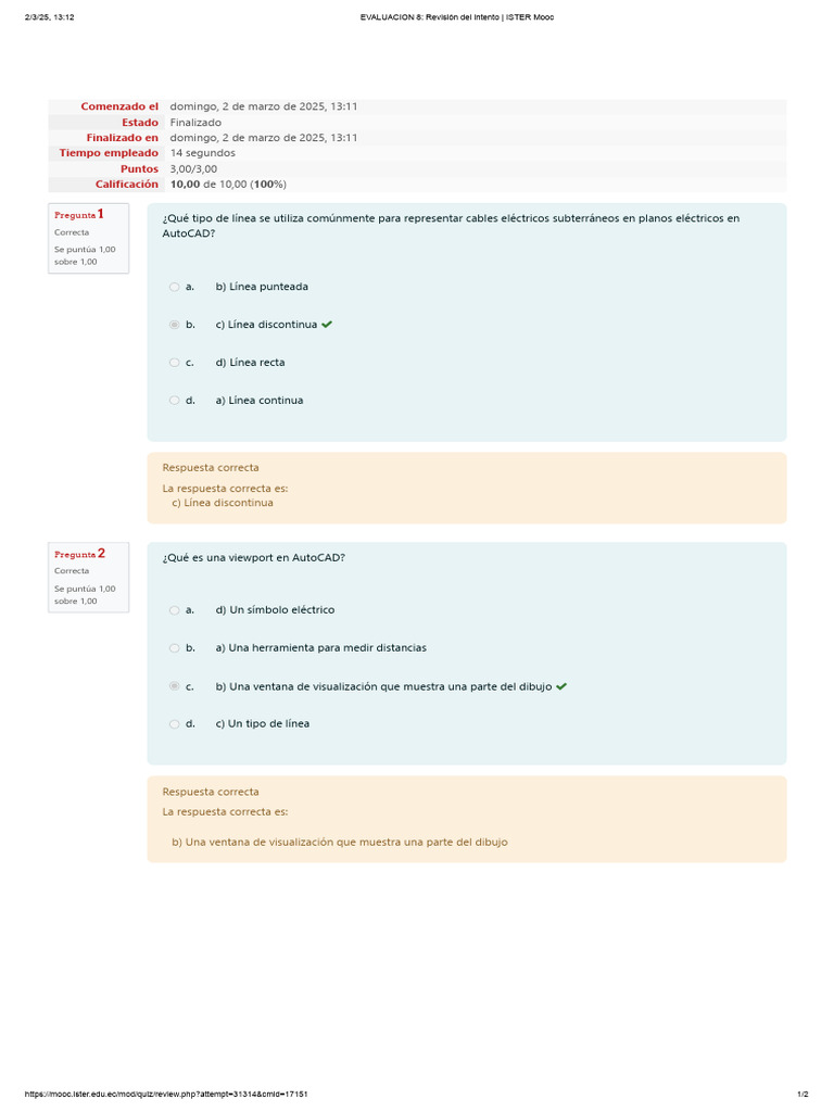 EVALUACION 8 - Revisión Del Intento - ISTER Mooc | PDF