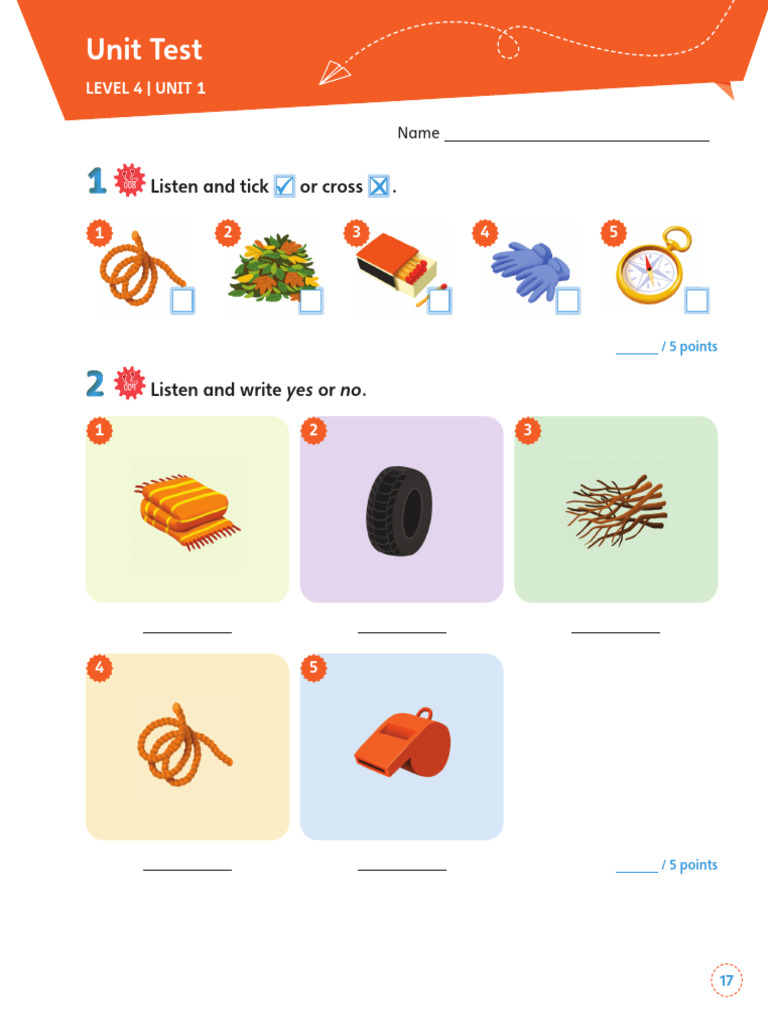 Level 4 Unit 1 Adventure Camp Test | PDF