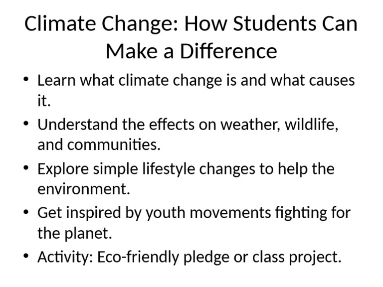 Climate Change Awareness | PDF