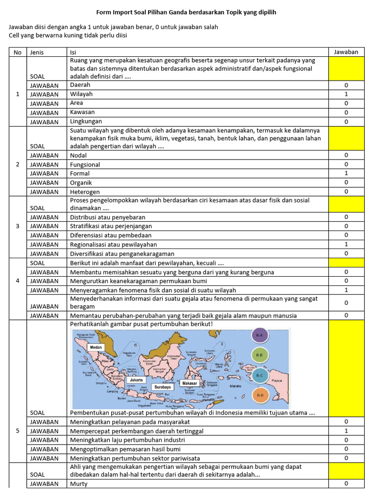 Format Soal Asts Geografi Kelas Xii 2025 | PDF