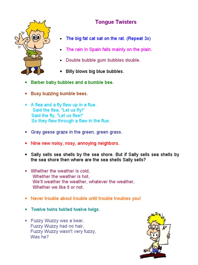 Tongue Twisters | PDF | Language Arts & Discipline