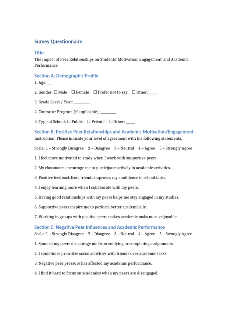 Peer Relationships and Student Success | PDF