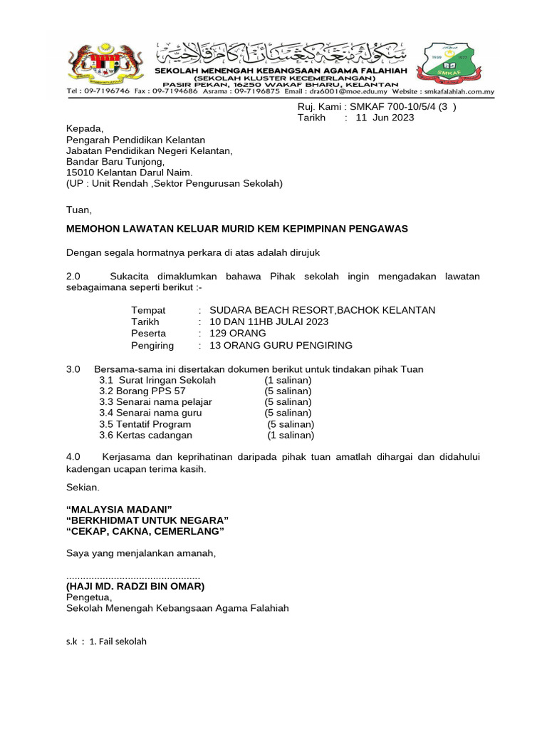 7 Surat Iringan PPD JPN | PDF