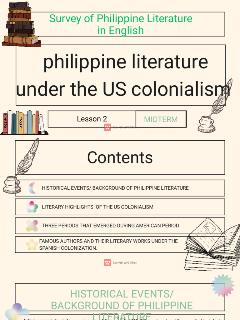 Literature Under US Colonialism | PDF | Philippines | Tagalog Language