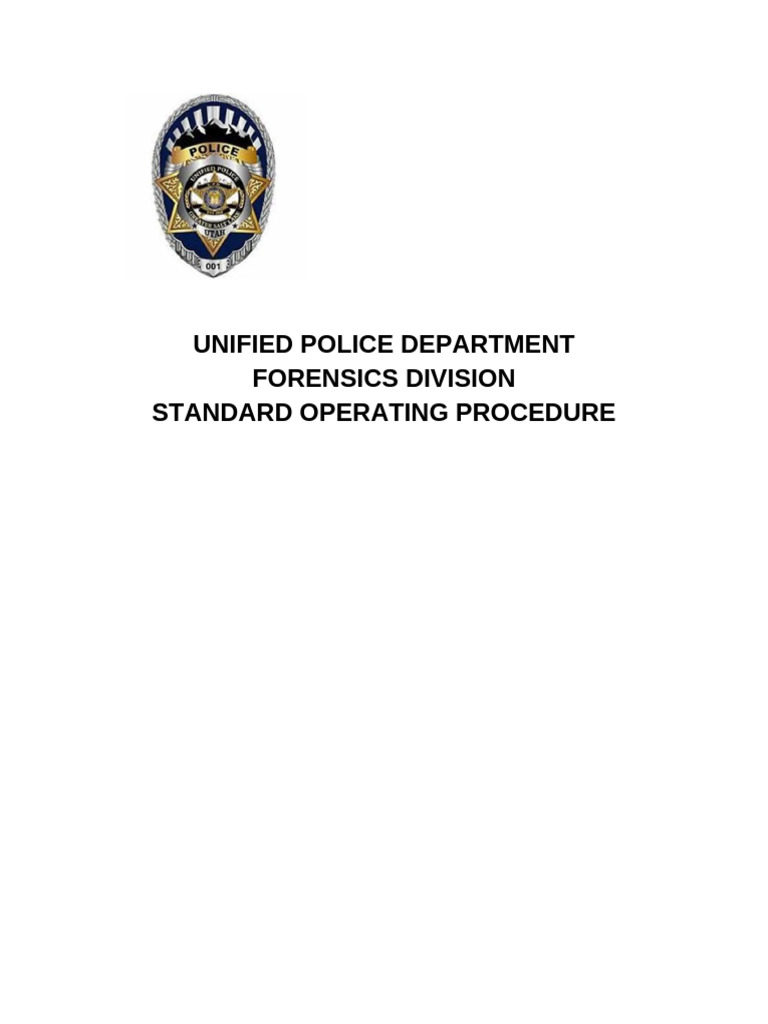 Unified Police Forensics SOP | PDF