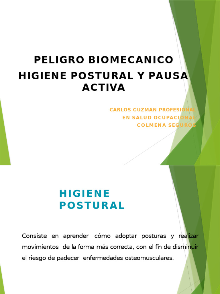 Cap Higiene Postural Pausa Activa | PDF
