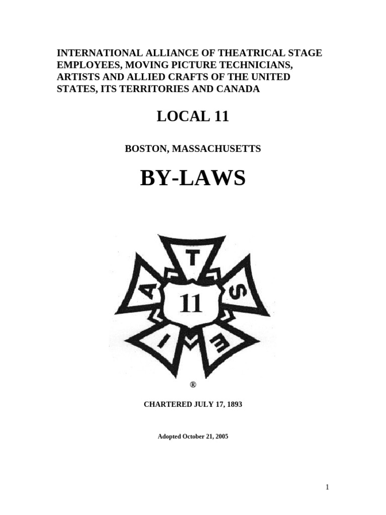 IATSE Local 11 By-Laws Overview | PDF | Justice | Crime & Violence