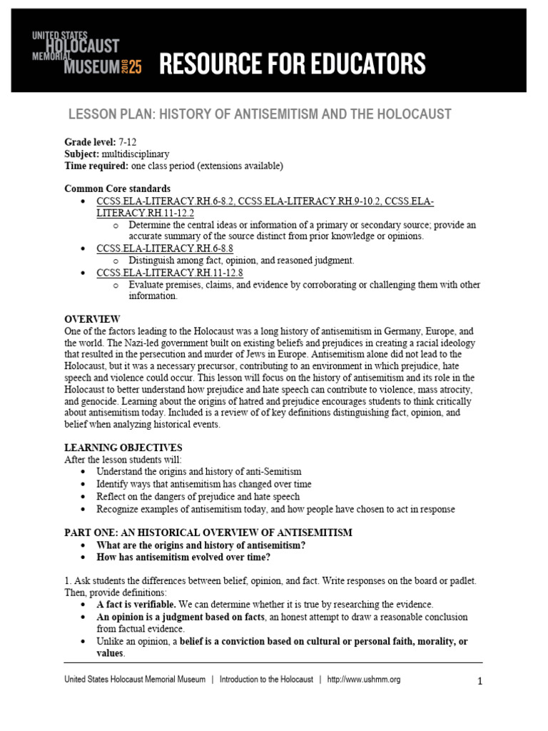 Antisemitism's Role in the Holocaust | PDF | Antisemitism | Xenophobia