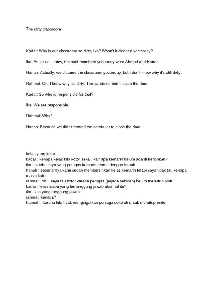 The Dirty Classroom | PDF