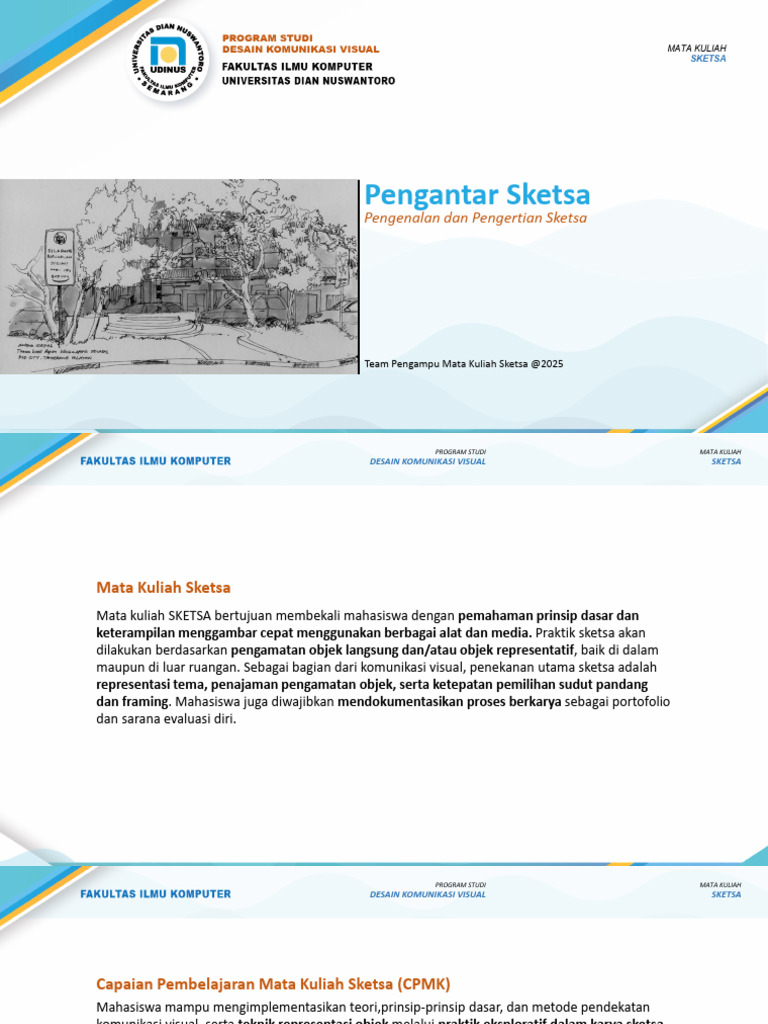 Pengantar Sketsa | PDF