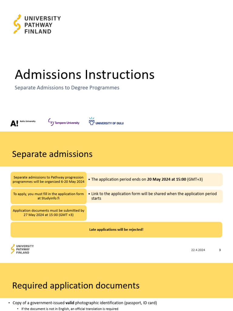2024 Admissions Instructions Guide | PDF | University And College ...