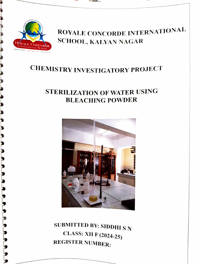 Water Sterilization with Bleaching Powder | PDF | Water Purification ...