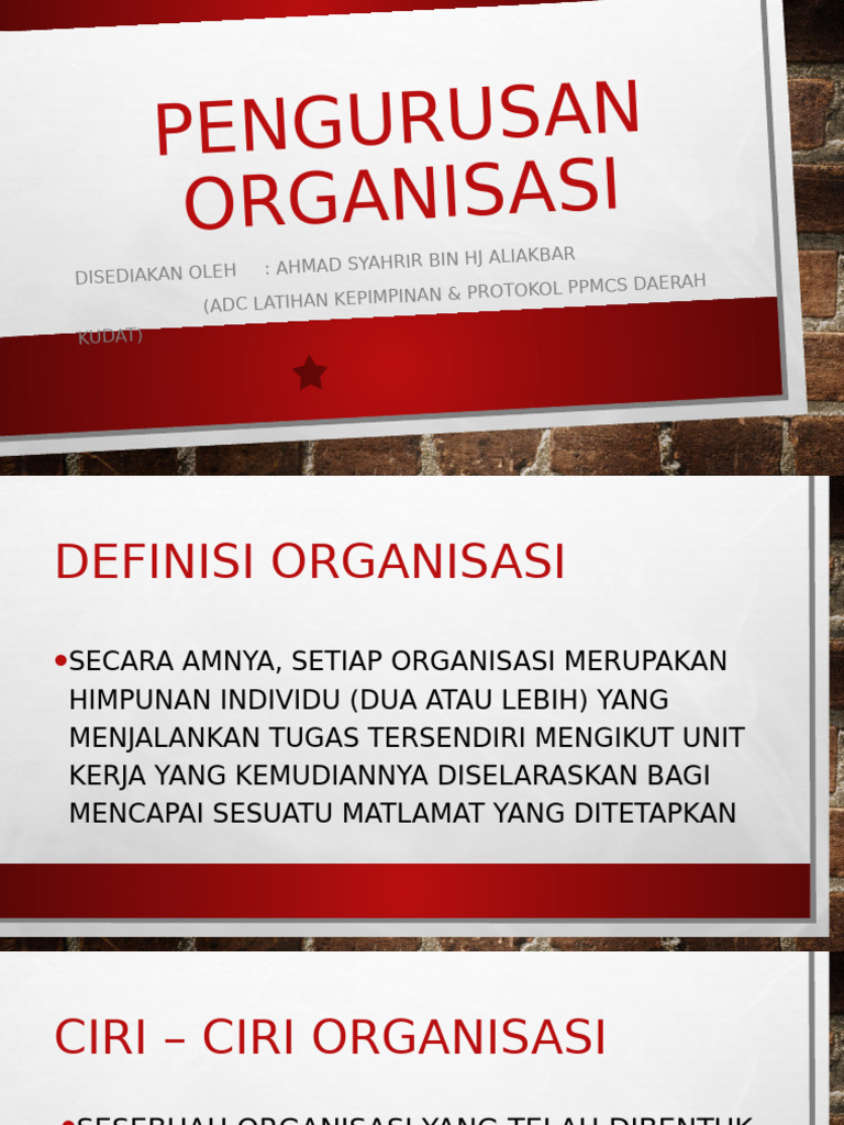 Pengurusan Organisasi | PDF