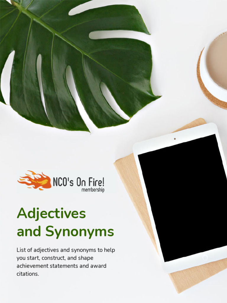 Adjectives and Synonyms for Awards | PDF | Sergeant | Non Commissioned ...