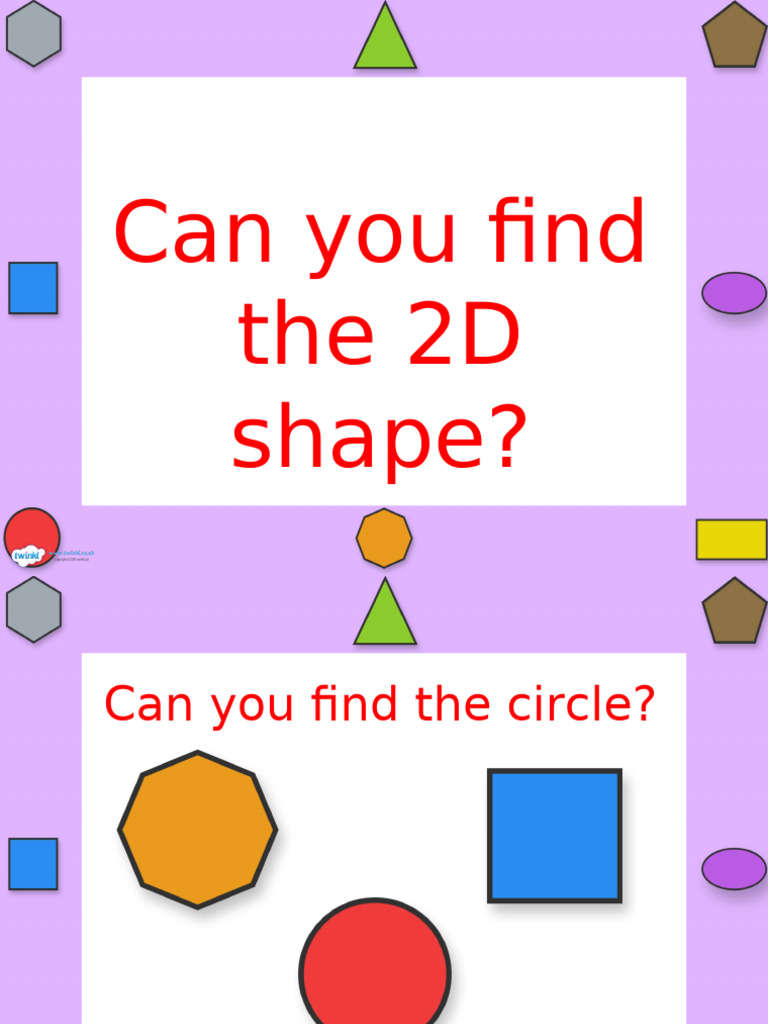 T N 942 Can You Find The 2D Shape Powerpoint Ver 1 | PDF