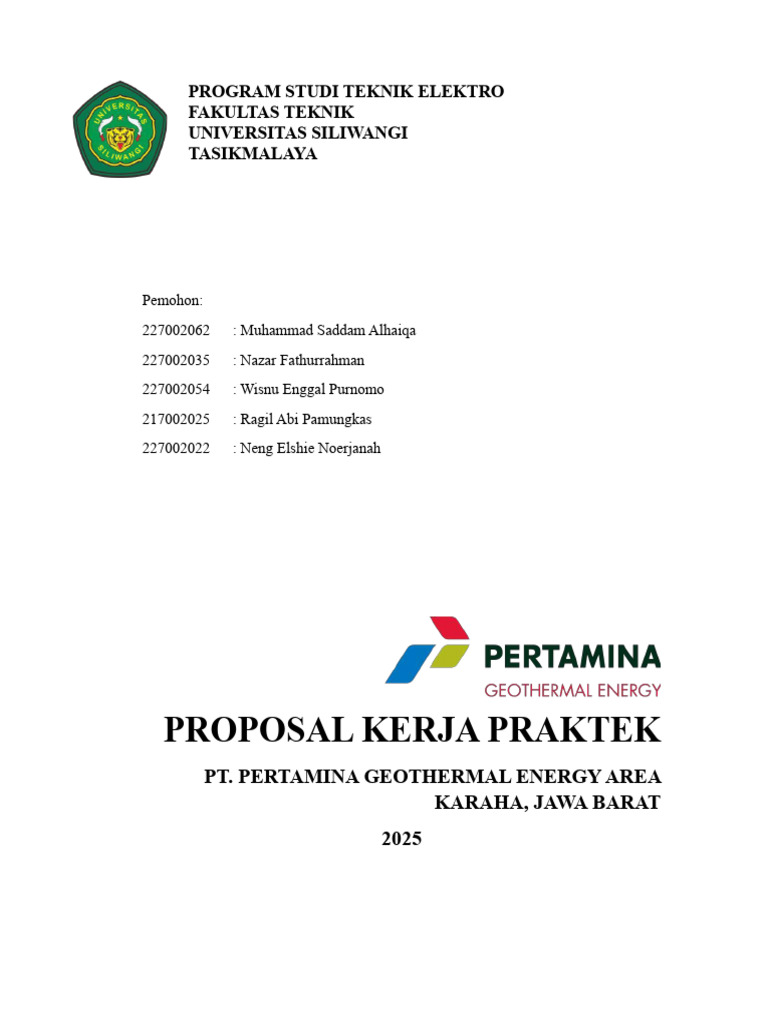 Proposal Kerja Praktek Teknik Elektro 2025 | PDF