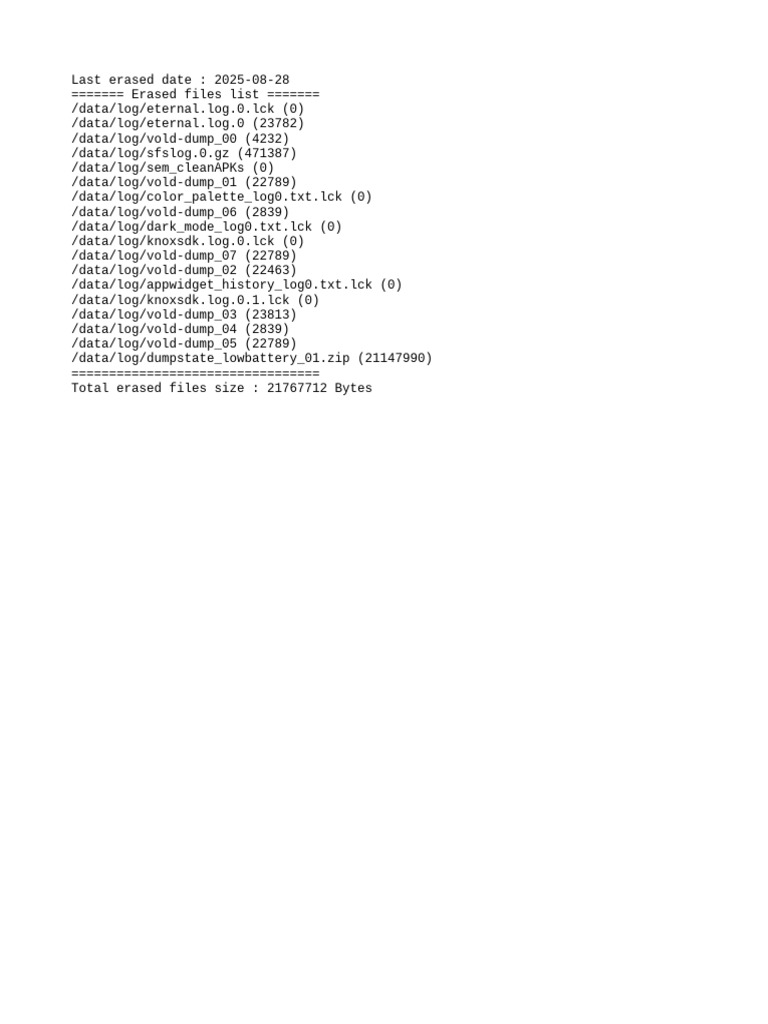 Erased Log by Sos | PDF