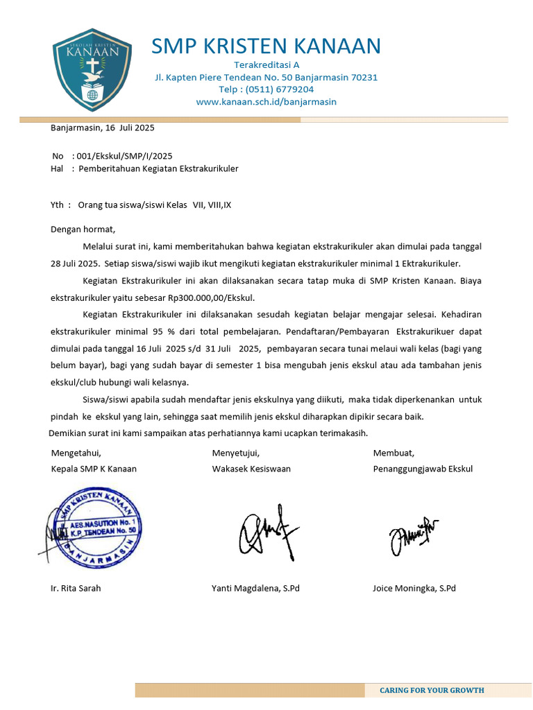 Revisi 2 Ekskul 2025 | PDF