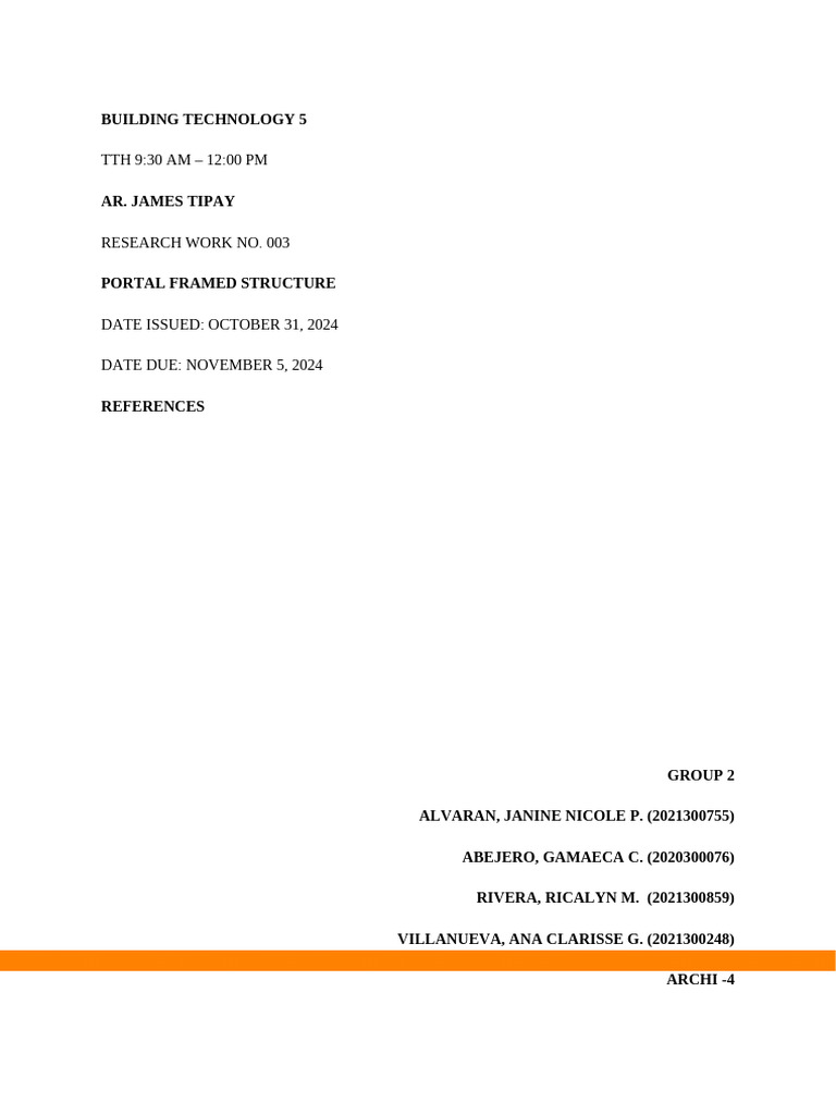 Portal Frame Structure Overview | PDF | Framing (Construction) | Lumber