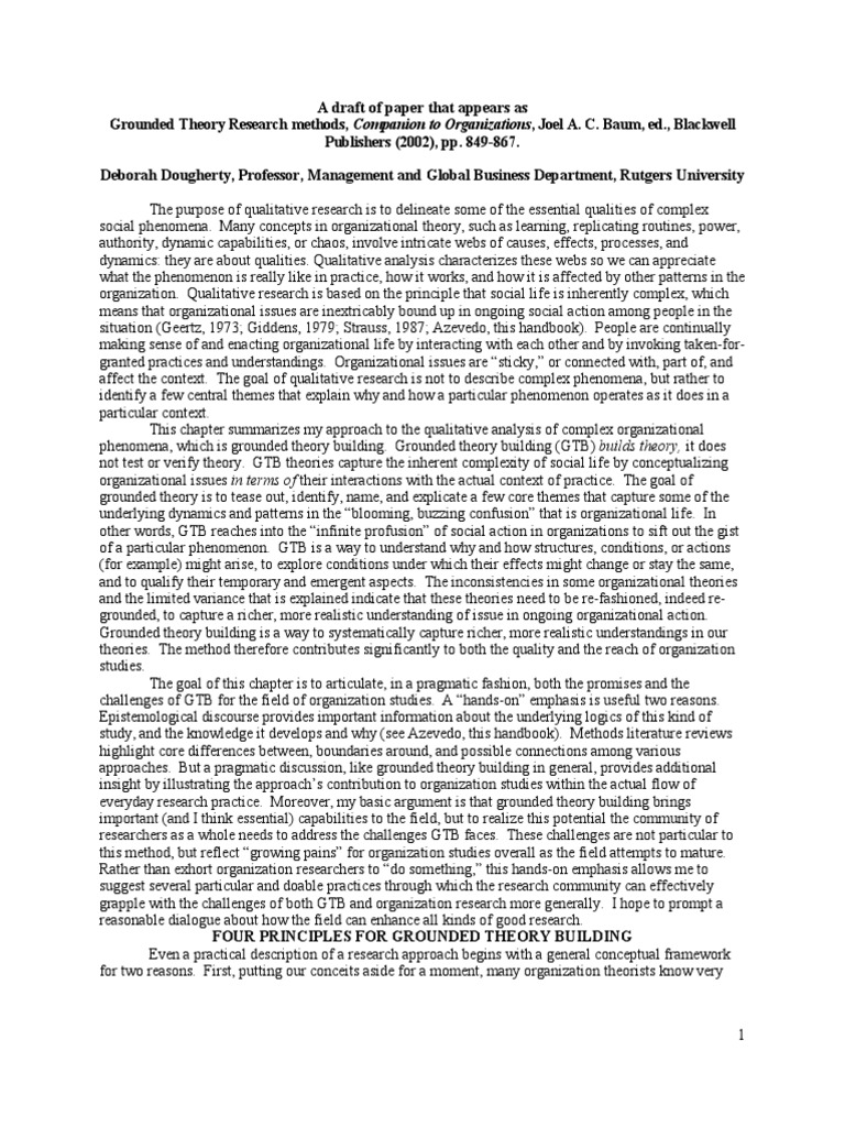 Grounded Theory Research Methods | PDF | Data Analysis | Qualitative ...