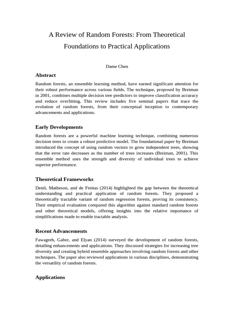 Evolution of Random Forests Explained | PDF | Machine Learning ...
