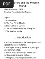 Print Culture's Impact on Society | PDF | Printing | Printing Press