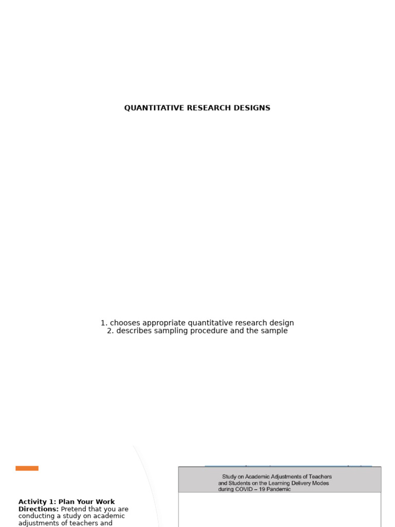 Quantitative Research Designsweek10 Revised | PDF | Quantitative ...