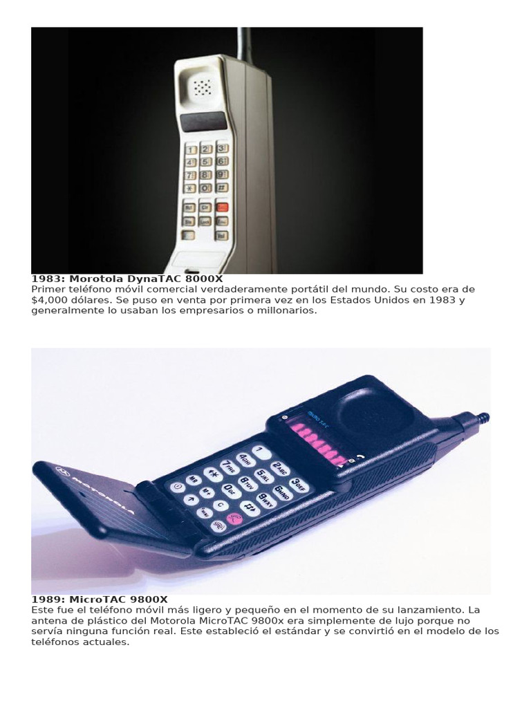 Evolución de los Teléfonos Móviles | PDF | Smartphone | Yo telefono