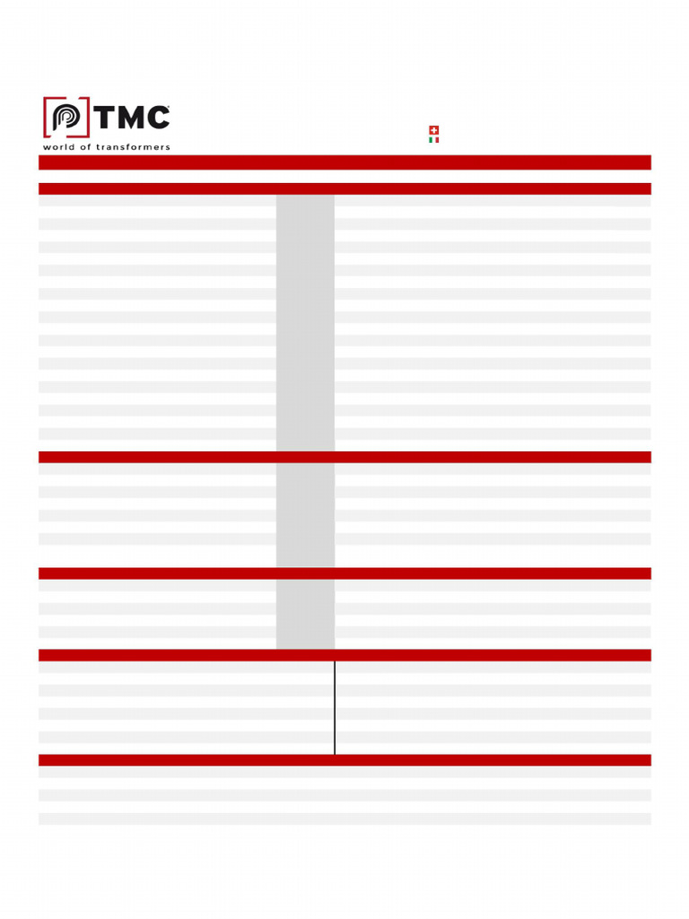 TMC Transformer Datasheet | PDF | Transformer | Electromagnetism